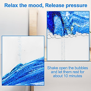 NIUCOO Sand Art Liquid Motion, Moving Sand Art Picture 3D Sea Sandscape, Flowing Sand Frame Adult Kid Large Desktop Art Toys (large)