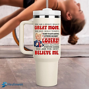 You Are A Really Really Great Mom, Gifts for Mother from Daughter Son Husband, Funny Mom Tumbler with Handle 40oz, New Mommy Gifts for Women, Best Moms Gift for Birthday Mothers Day