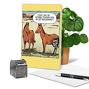 NobleWorks - Funny Get Well Soon Card with Envelope - Surgery Humor, Feel Better Recovery Greeting Card - Hip Replacement C1770GWG