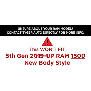 Tyger Auto TG-HC3D002B Class 3 Hitch & Cover Kit Fits 2003-2018 Dodge Ram 1500 & 2003-2013 Ram 2500/3500 Factory Style 2 inch Rear Receiver Hitch Tow Towing Trailer Hitch Combo Kit , Black