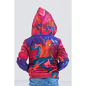 Marvel Spider-Man Little Boys Fleece Zip Up Hoodie Multicolor 7-8