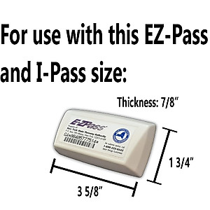 Free Thought Designs EZ Pass and I Pass Holder for New Toll Transponders - American Flag - 3 Point Mount (3 Pack)