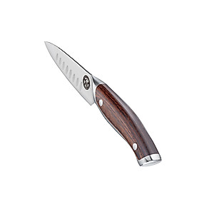 Ergo Chef Guy Fieri Knuckle Sandwich 4-Inch Paring Knife 8041 Premium 7CR17MoV Stainless Steel Blade Hollow Ground Blade Custom Style Tip, Ergonomic Pakkawood Handle