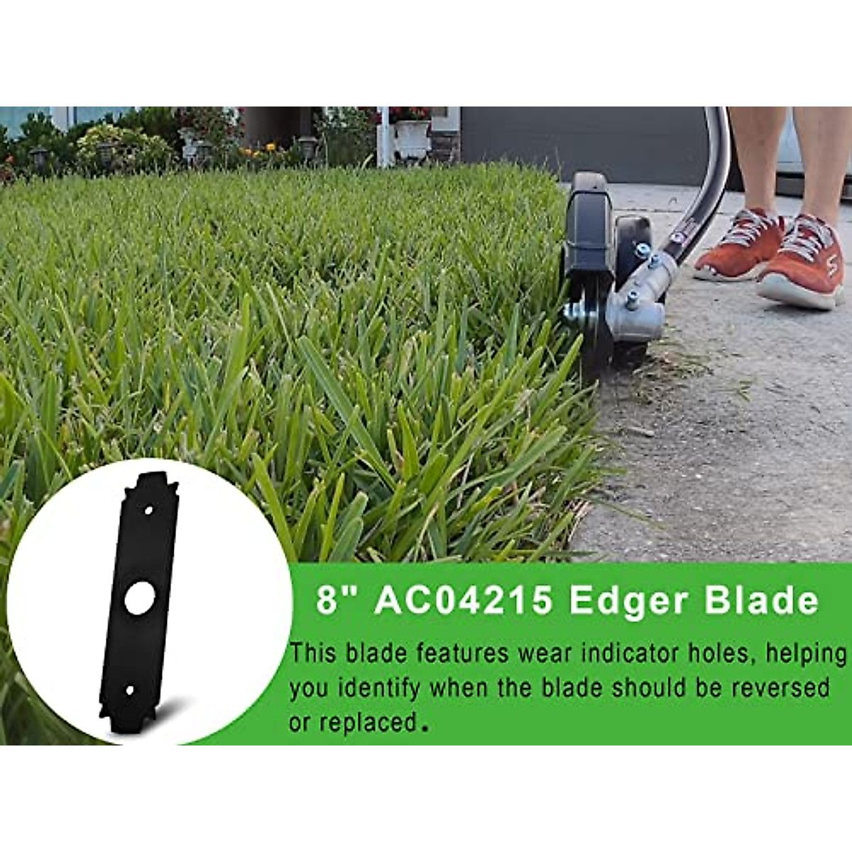 Edger Blade 8" AC04215 Edger Steel Serrated Blad 1" Center Hole Compatible with Ryobi Expand-It Edger Attachment, Fits Edgers Models UT50500, UT15518, RY15518, RYEDG11, P2310 and P2300B - 3 Packs