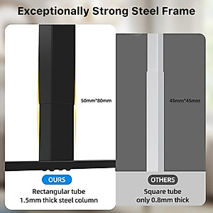 JYLH JOYSEEKER Electric Standing Desk Frame Workstation,Stand up Desk Legs Height Adjustable,Ergonomic Sit Stand Desk Base for 39 to 63 inch Table Tops,Black