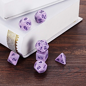 DND Dice, 5 x 7 Sets (35 Pieces) Polyhedron Dice for Dungeons & Dragons RPG MTG DND Tabletop Game with 1 Free Pouch D4 D8 D10 D12 D20