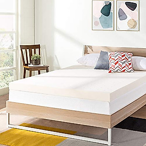 Best Price Mattress 4 Inch Ventilated Memory Foam Mattress Topper, CertiPUR-US Certified, Queen