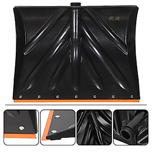 Happyyami Snow Shovel Plastic Heavy Duty Gardening Shovel Head Snow Shovel Head Replacement Portable Snow Remover Firefighting Shovel for Car Driveway House