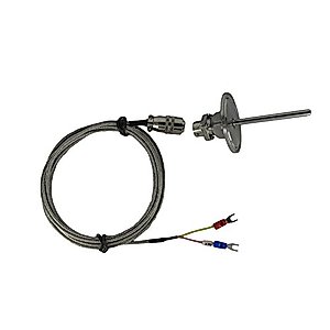 Tri-clamp Waterproof K Type Thermocouple Temperature Sensors Probe with Detachable Connector for Tri-Clamp Pipe Temperature Measurement