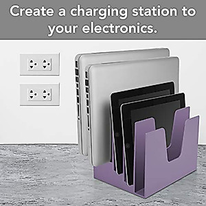 Acrimet Incline Desk File Sorter Step 5 Sections Heavy Duty (Solid Purple Color)