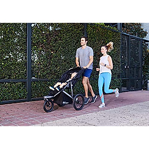 Joovy Zoom 360 Ultralight Jogging Stroller, Large Canopy, Lightweight Jogger, Extra Large Air Filled Tires, Charcoal