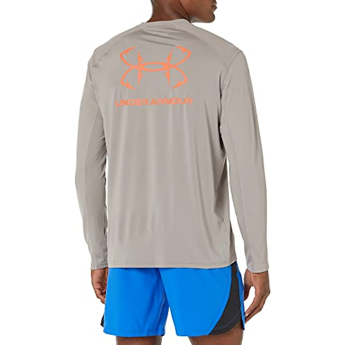 Under Armour Men's Standard Iso-Chill Hook T-Shirt, (294) Pewter / / Papaya, Medium