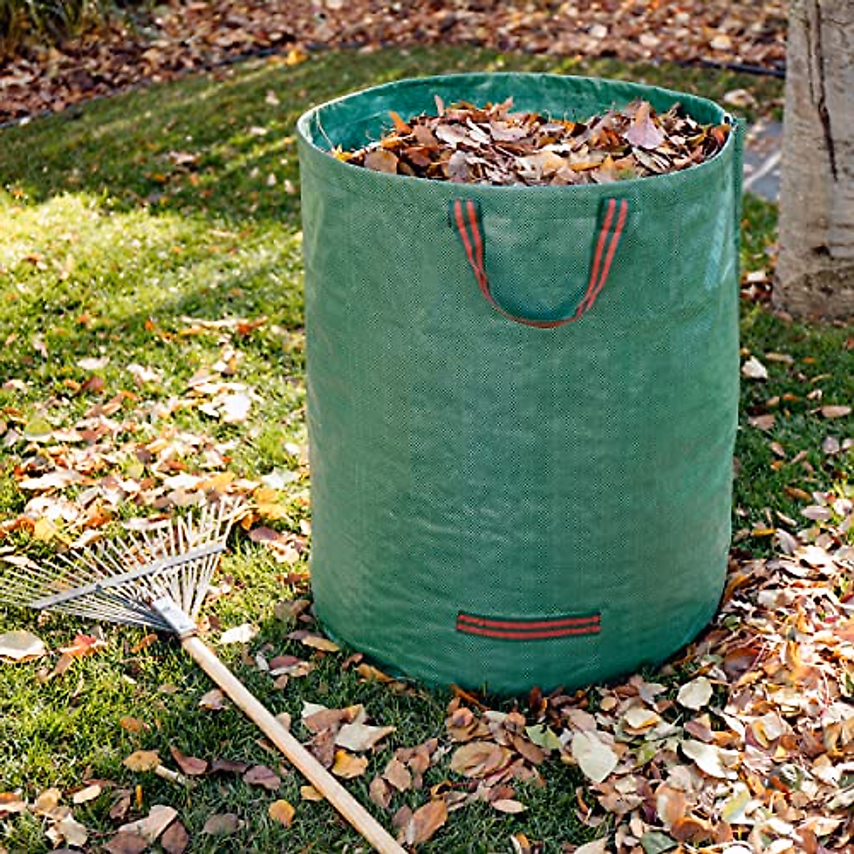 MEKKAPRO 3-Pack 72 Gallons Garden Bag - Reusable Yard Waste Bags, Lawn Pool Garden Waste Bag, Gardening Bags, Leaf Bag Lawn Bags