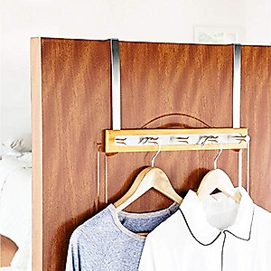 KXDFDC Metal Decorative Over Door 5 Hook Metal StorageCoats, Hoodies, Hats, Scarves, Purses, Leashes, Bath Towels, Robes