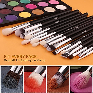 BEILI Makeup Brushes 30Pcs Professional Makeup Brush Set Premium Synthetic Kabuki Foundation Blending Brush Face Powder Blush Concealers Eye Shadows Make Up Brush Set (Black)