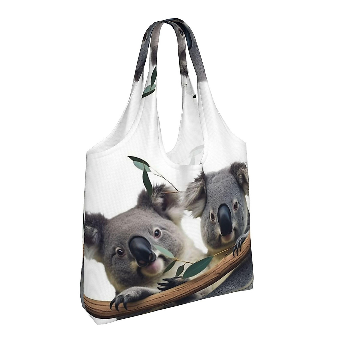 Funny Koalas Print Canvas Tote Bag Aesthetic Tote Bag Reusable Shopping Bag For Women Men Gift Bag