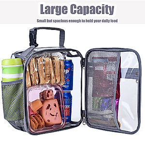 Oraben Stadium Approved Clear lunch Bag, Multi-Purpose Lunch Bag Reusable Clear Lunch Box/Clear Tote Bag Stadium Approved for Work,School,Picnic,Security Check(Small)