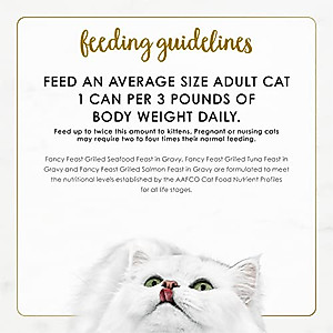 Purina Fancy Feast Grilled Wet Cat Food Seafood Collection in Wet Cat Food Variety Pack - (24) 3 oz. Cans