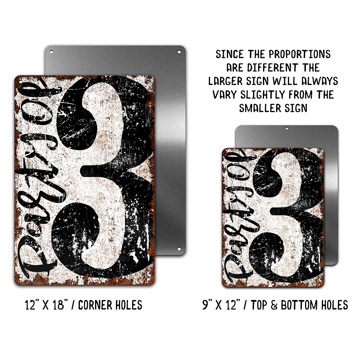 Custom Made Party Of Your Family Size Metal Decor Sign For Kitchen Or Dining Room