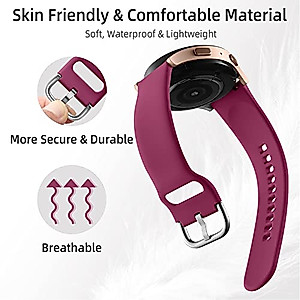 Maledan 15 Pack Band Compatible with Samsung Galaxy Watch 5 Band/Galaxy Watch 4 Band/Galaxy Watch 6 Band, Galaxy Watch 5 Pro/Galaxy Watch 3/Active 2, 20mm Soft Silicone Sports Strap Women Men, Small