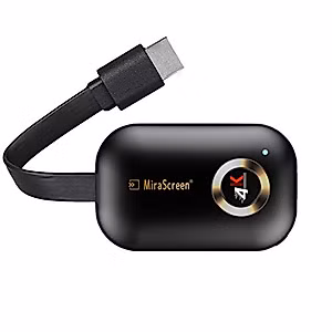 SmartSee HDMI Wireless Display Receiver 5G WiFi 4K 1080P Mobile Screen Cast Mirroring Adapter Dongle for iPhone Mac iOS Android to TV Projector Support Miracast Airplay DLNA No Switching (5G+2.4G)
