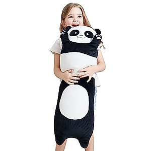 Xheimi 35.4" Cute Giant Panda Bear Plush Soft Hugging Body Pillow,Large Panda Stuffed Animals Toy Doll for Kids Birthday,Valentine,Christmas