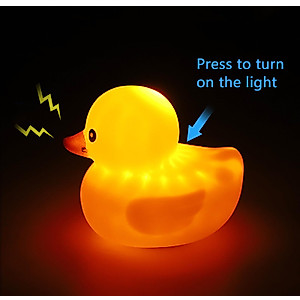 2 Pack - Lovely Yellow Duck Bike Bell, Kids Bike Horn, Rubber Yellow Duck Bicycle Accessories with LED Light and Propeller - for Kids Toddler Children Adults Sport Outdoor