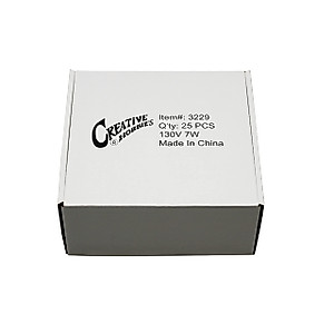 25 Pack C9 Christmas Replacement Light Bulbs - Steady Burning - 7 Watt, Extended Life, Nickel Plated E17 Base - Great for Christmas Lights, Decorative Incandescent Lights (Transparent Multi)