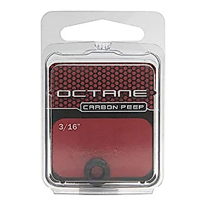 OCTANE Carbon Peep | Lightweight Durable Easily Attached Archery Hunting Bow Peep Sight with Anti-Glare Finish - 3/16"