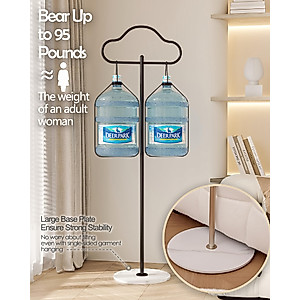 Semjar Black Clothing Rack Modern Small Garment Rack Coat Rack Freestanding,Clothes Rack Heavy Duty,Standing Coat Rack Coat Hanger,Coat Tree Stand Entryway Decor for Jackets,Suits,Hat,Dress