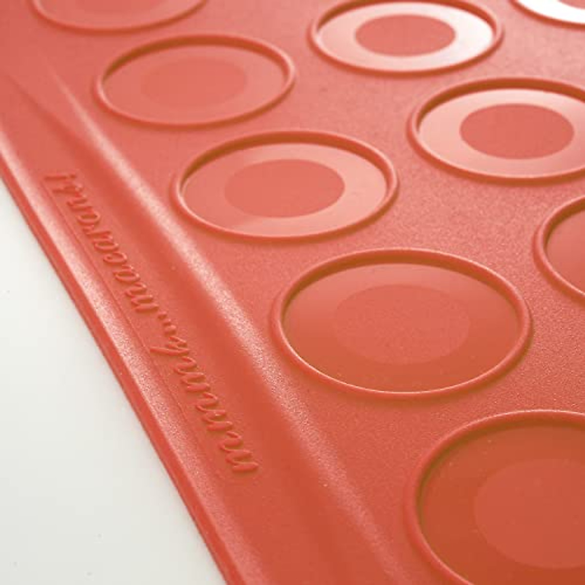 Silikomart 23.041.00.0065 Mac 01 Carpet for Making 48 Silicone Macaroons 2 x 18.5 x 37 cm, Red