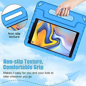 BMOUO Kids Case for Samsung Galaxy Tab A 8.0 2018 SM-T387, Shockproof Light Weight Protective Handle Stand Kids Case for Galaxy Tab A 8.0 Inch 2018 Release SM-T387 - Blue