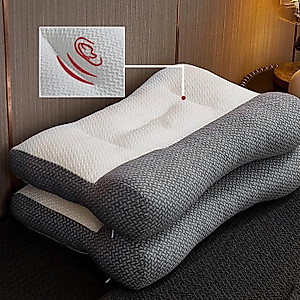 Baekiss Ergonomic Pillow, Super Ergonomic Pillow for Neck and Shoulder Pain Neck Pillows for Pain Relief Sleeping Shoulder (Cylindrical Gray 1Pcs, 29 * 19 in)