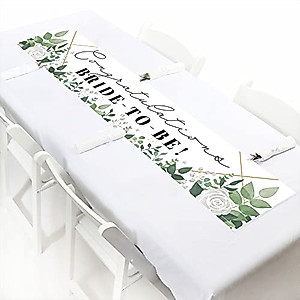 Big Dot of Happiness Boho Botanical Bride - Greenery Bridal Shower and Wedding Party Decorations Party Banner