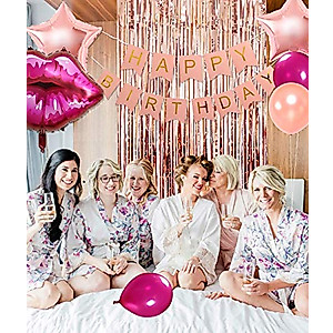 30th Birthday Decorations for Women Rose Gold Dirty 30 Balloons Dirty Thirty Sash for Her 30 Years Old Party Supplies