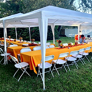 HCY 10'x30' Party Tent Heavy Duty Outdoor Gazebo Canopy with 8 Removable Sidewalls for Outdoor Wedding, BBQ, Camping, Backyard (White)