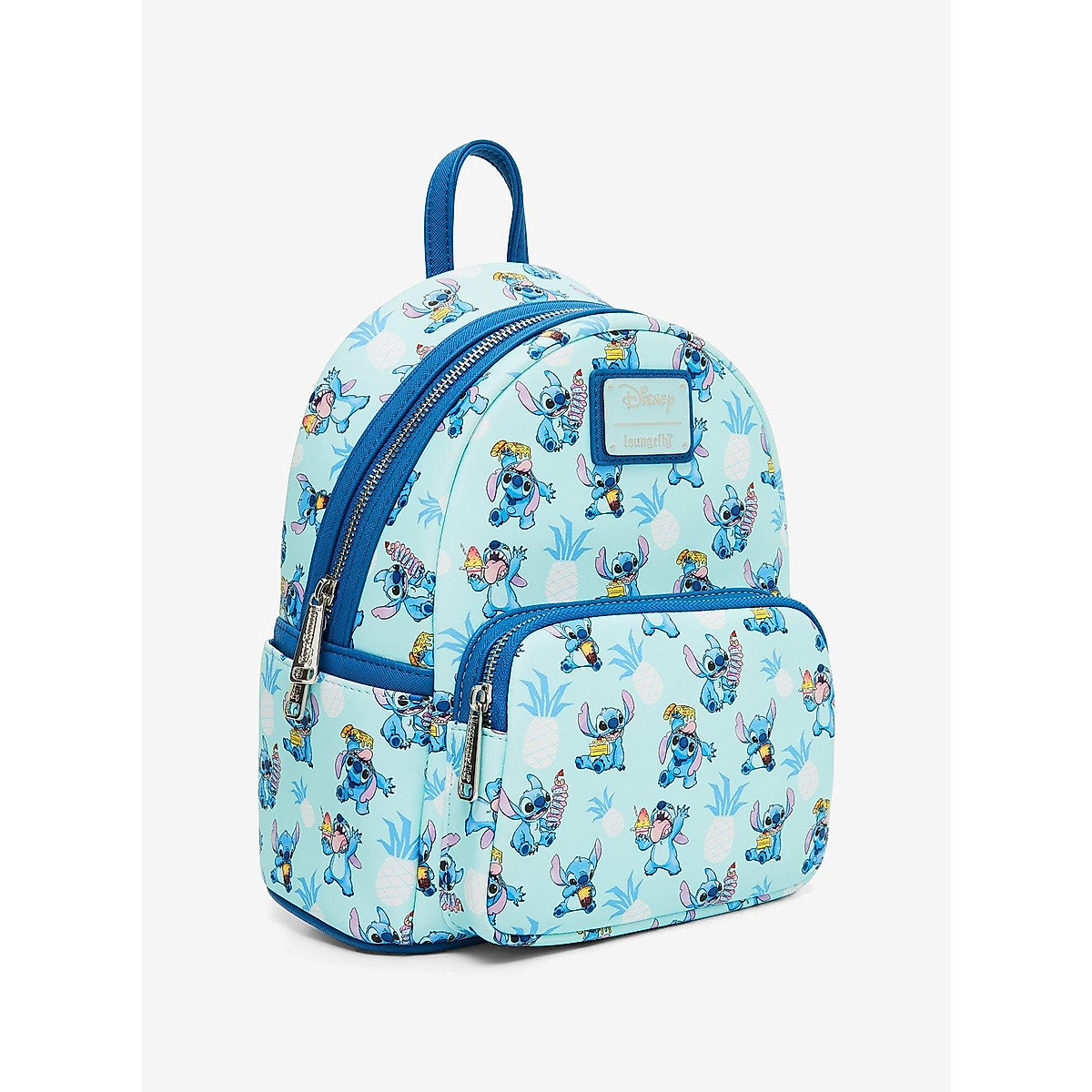 BoxLunch Loungefly Disney Lilo & Stitch Snacking Stitch Allover Print Mini Backpack Exclusive