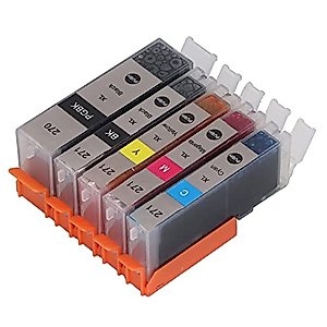 Hilitand Ink Cartridge 5 Color Printing Accessory Part Stable Printing Ink Cartridge for Printing Photos, Test Papers, Documents