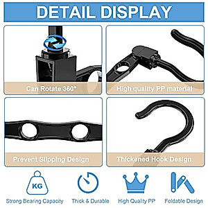 24 Pack Hangers Space Saving Magic Sturdy Space Saver Storage Smart Plastic Clothes Hanger Organizer for Closet Wardrobe Apartment College Dorm Room Essentials, Black