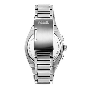 Fossil Men's Everett Quartz Stainless Steel Chronograph Watch, Color: Silver (Model: FS5795)