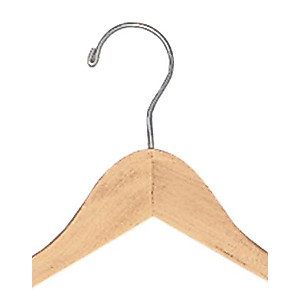 Natural Wood Hangers (All Purpose 17") - Case of 50