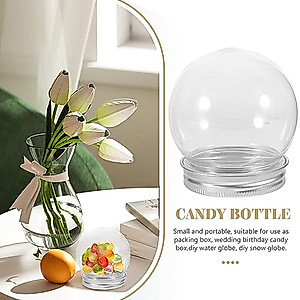 Globe 12Pcs DIY Snow Globe Clear Water Globe 150ml Empty Snow Globe with Screw Off Cap Make Your Own Shatterproof Snowglobe for Christmas Home Decor Bottles