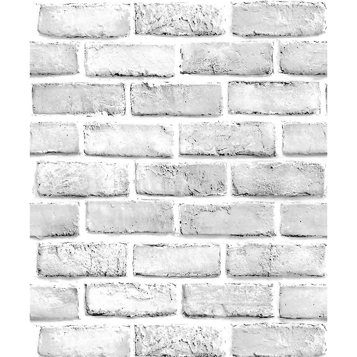 ComShion White Brick Peel and Stick Wallpaper Waterproof Self-Adhesive Faux White Brick Contact Paper for Fireplace Accent Walls Wallpaper Backsplash School 17.7”x118”