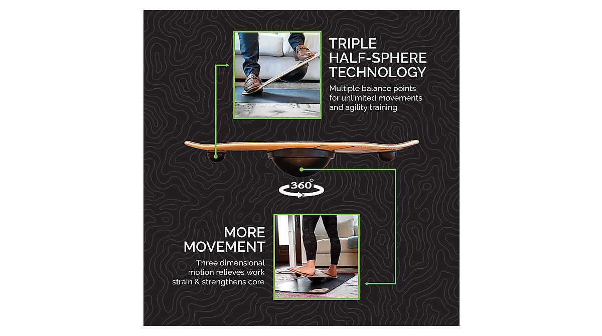 Whirly Board Wide Standing Desk Balance Board for Active Work