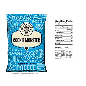 Frozen Bean Bulk Ice Cream Mix, Easy to Make Gelato Starter Mix Kit and Ice Cream Mixes for Ice Cream Maker, Soft Serve Machine, Milkshakes and Frappes, Cookie Monster