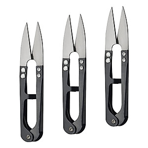 XINMEIWEN 3Pack 4.1Inch Sewing Scissors Yarn Thread Craft Scissors Small Snips Trimming Nipper for Home Office School DIY Projects (Black)