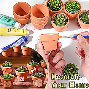 18 Pcs Succulent Cactus Tealight Candles Handmade Tea Lights Baby Shower Plant Candle Gift with Mini Terracotta Clay Candle Holders for Birthday Christmas Wedding Party Home Decoration (Cute)