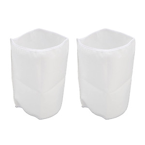 PerGar 2Pcs Pre Filter Cloth, Replacement Inline Filter Sleeve, 6in White Elastic Polyester Prefilter Cover for Odor Control in Grow Tents, Indoor Gardening, Hydroponics
