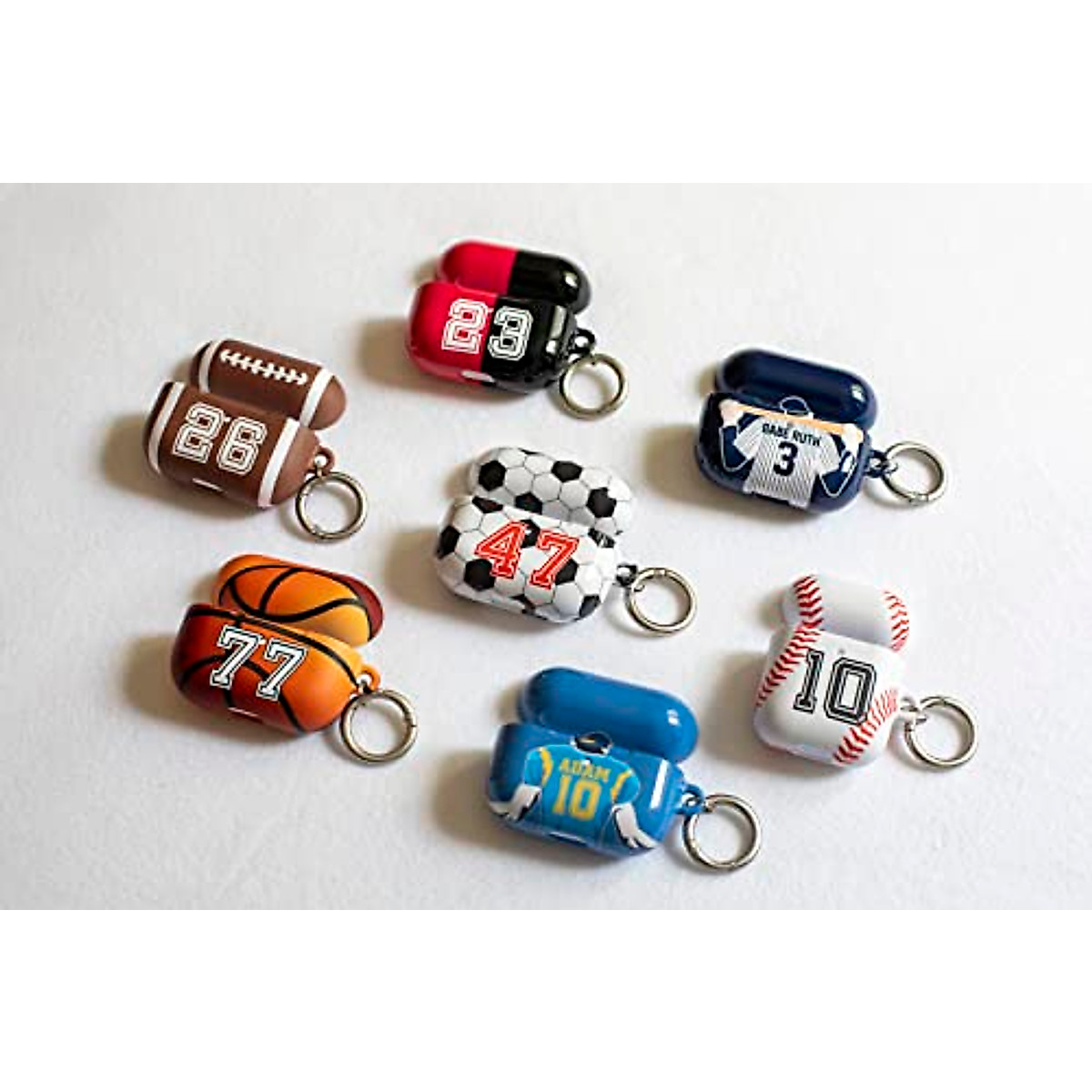 Custom Colored AirPods Case with Your Text - Best Personalized AirPods Pro 2nd Generation Case for Basketball, Football, Baseball Fan Girls, Boys, Men or Women