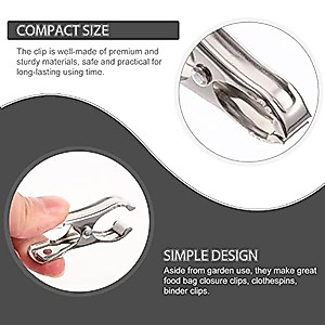 Yardwe Metal Clips 40pcs Greenhouse Clamps Stainless Steel Garden Clips Anti-wind Greenhouse Clamp Garden Support Frame Metal Green House Supplies for Shade Cloth Film Plant Netting Greenhouses